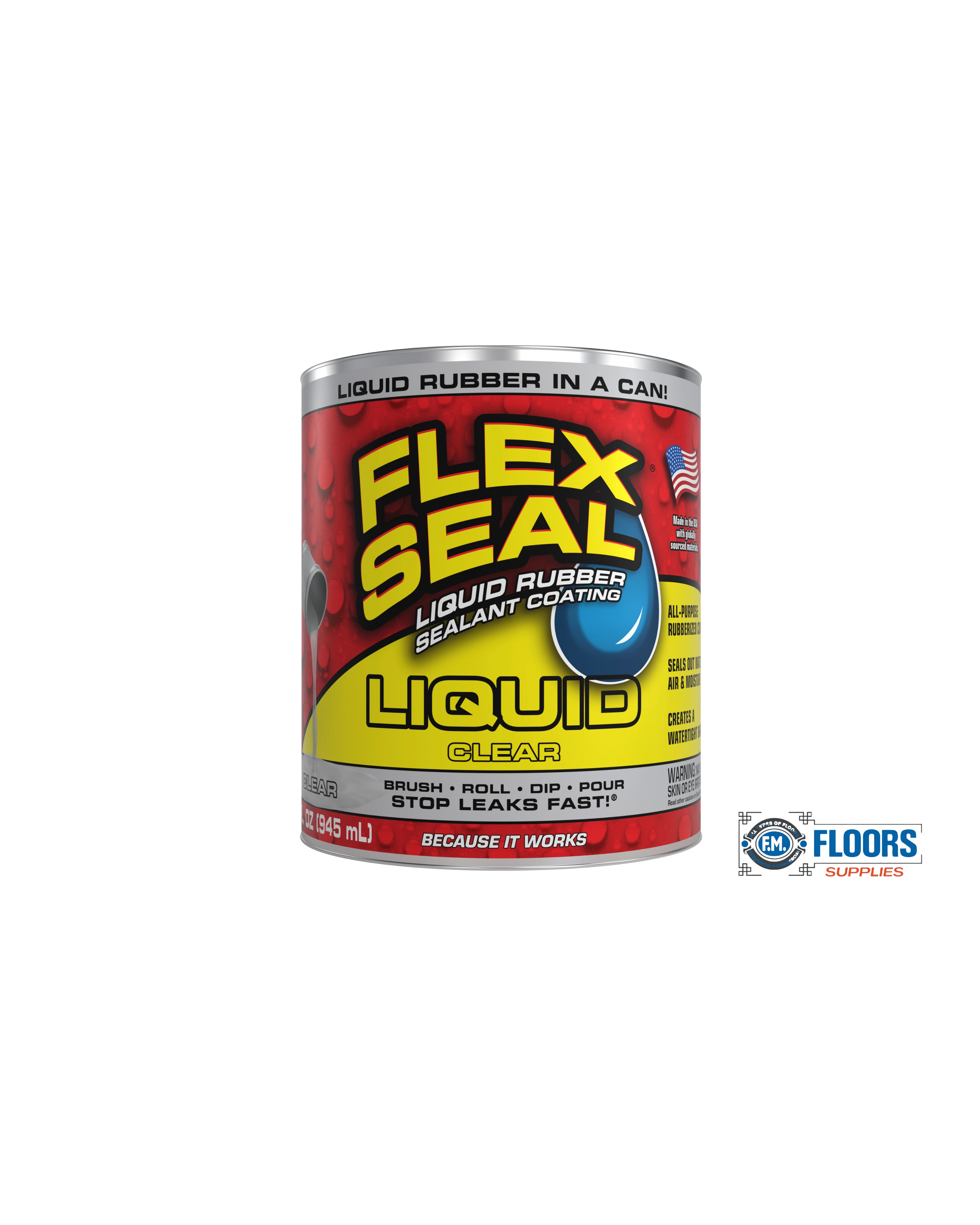 Flex Seal Liquid Clear 32 oz | Waterproof Liquid Rubber Sealant Coatin ...